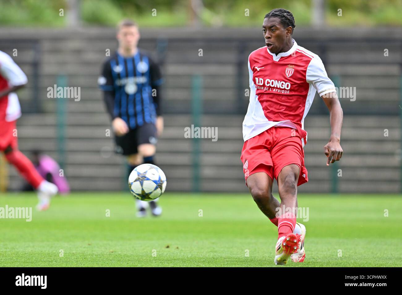 Nick Mokabakila (3) of Monaco pictured during the Uefa Youth League ...