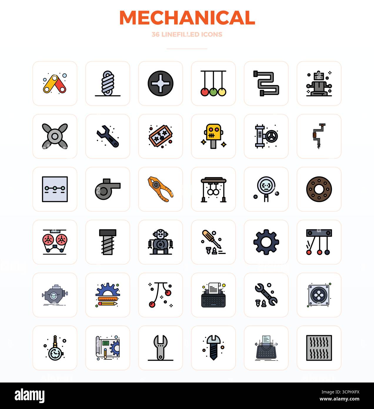 Advanced collection of 36 PIXEL perfect vector icons inspired by ...