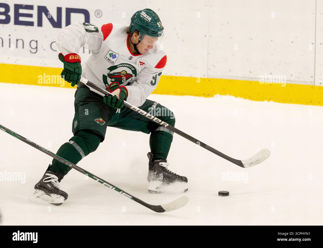 Minnesota Wild's Kirill Kaprizov (97) skates with the puck during NHL ...