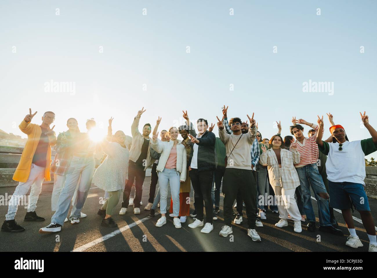 Group friends posing on hi-res stock photography and images - Alamy