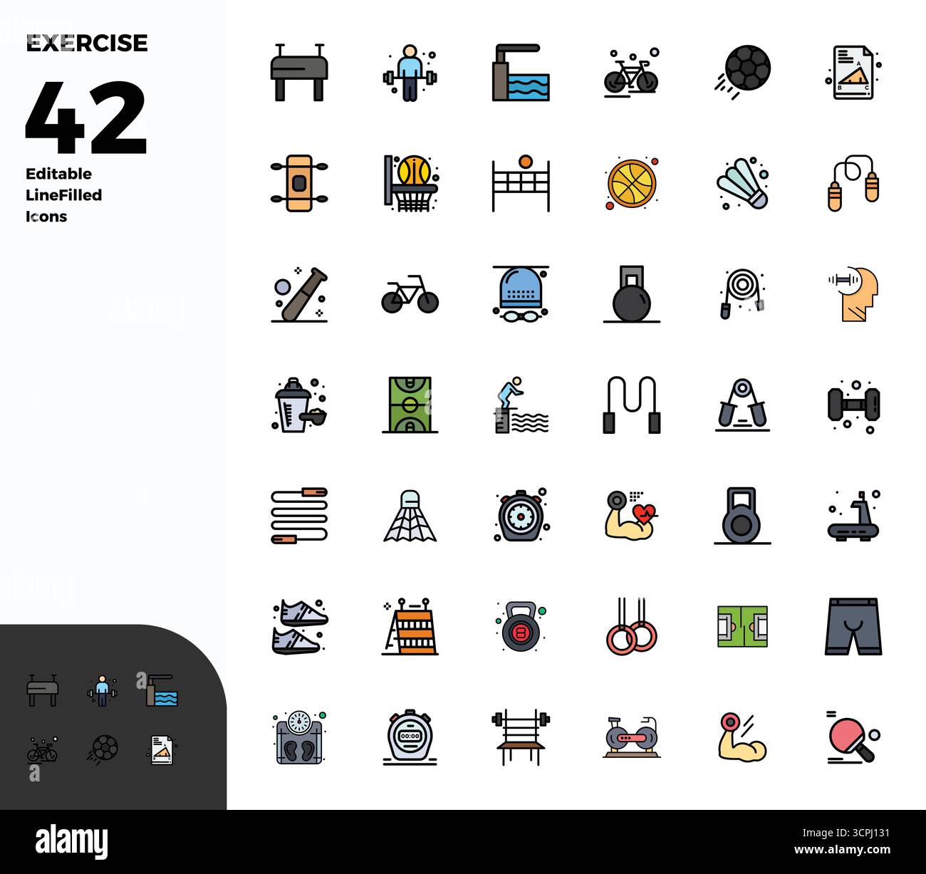 Home workout routine featuring squats hi-res stock photography and ...