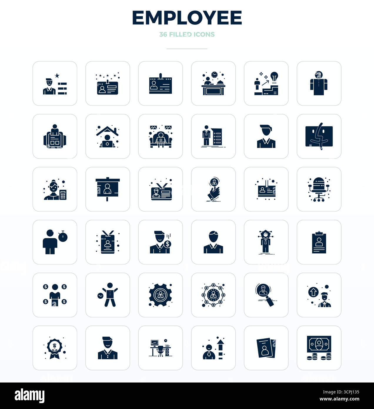 Premium collection of 36 SolidFill vector icons for Employee ...