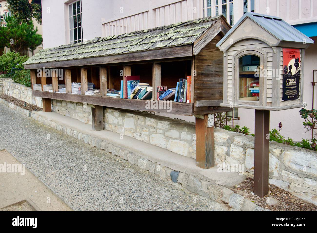 Community Outdoor Book Exchange Stand with Little Free Library Stock ...