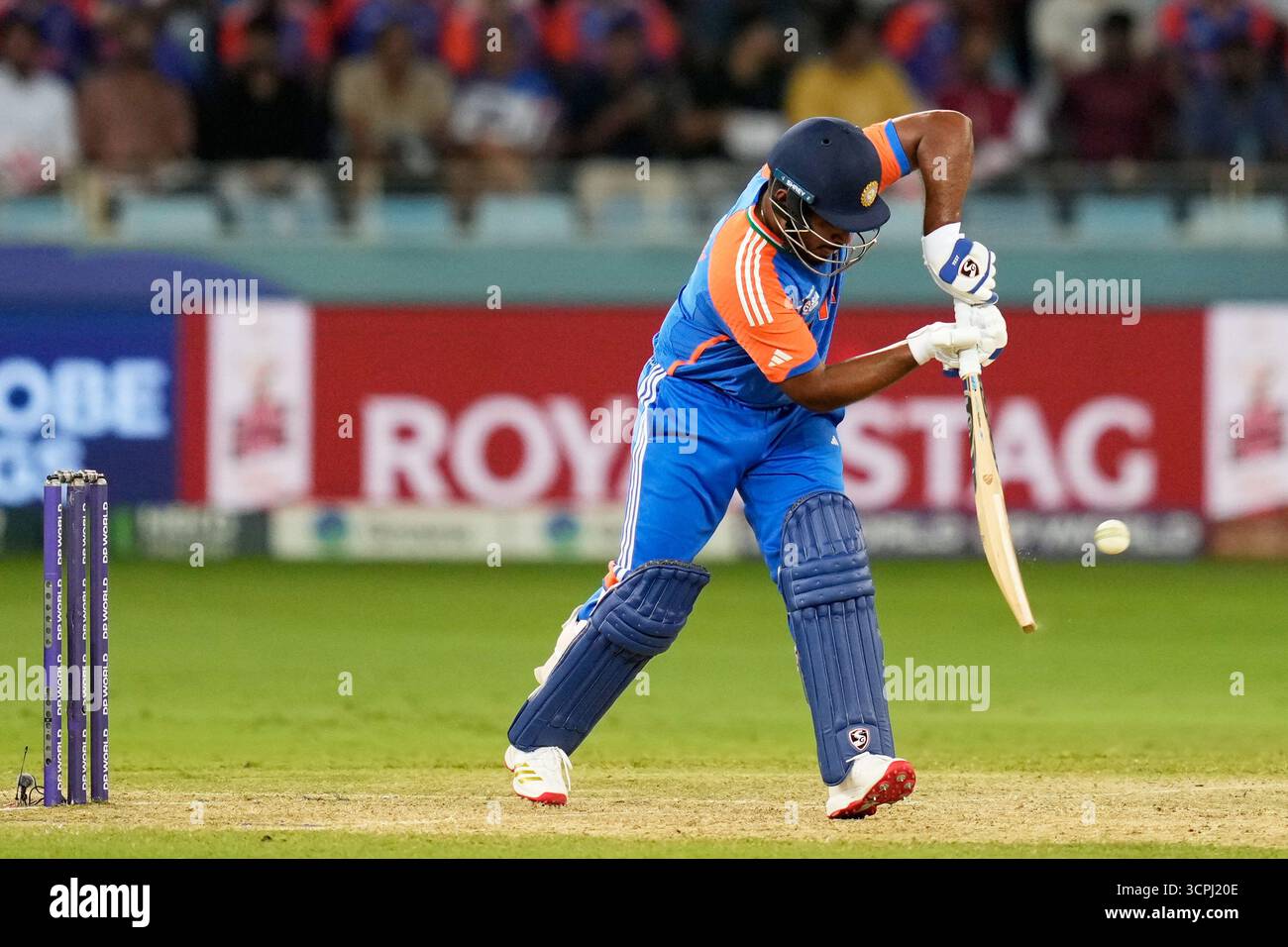 India's Sanju Samson bats during the Asia Cup cricket match between ...