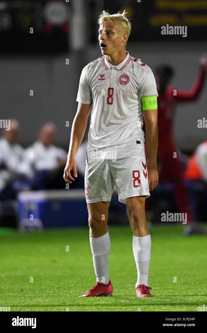 Rodney Parade Oscar Hojlund of Denmark during U21 Euro Qualifier ...