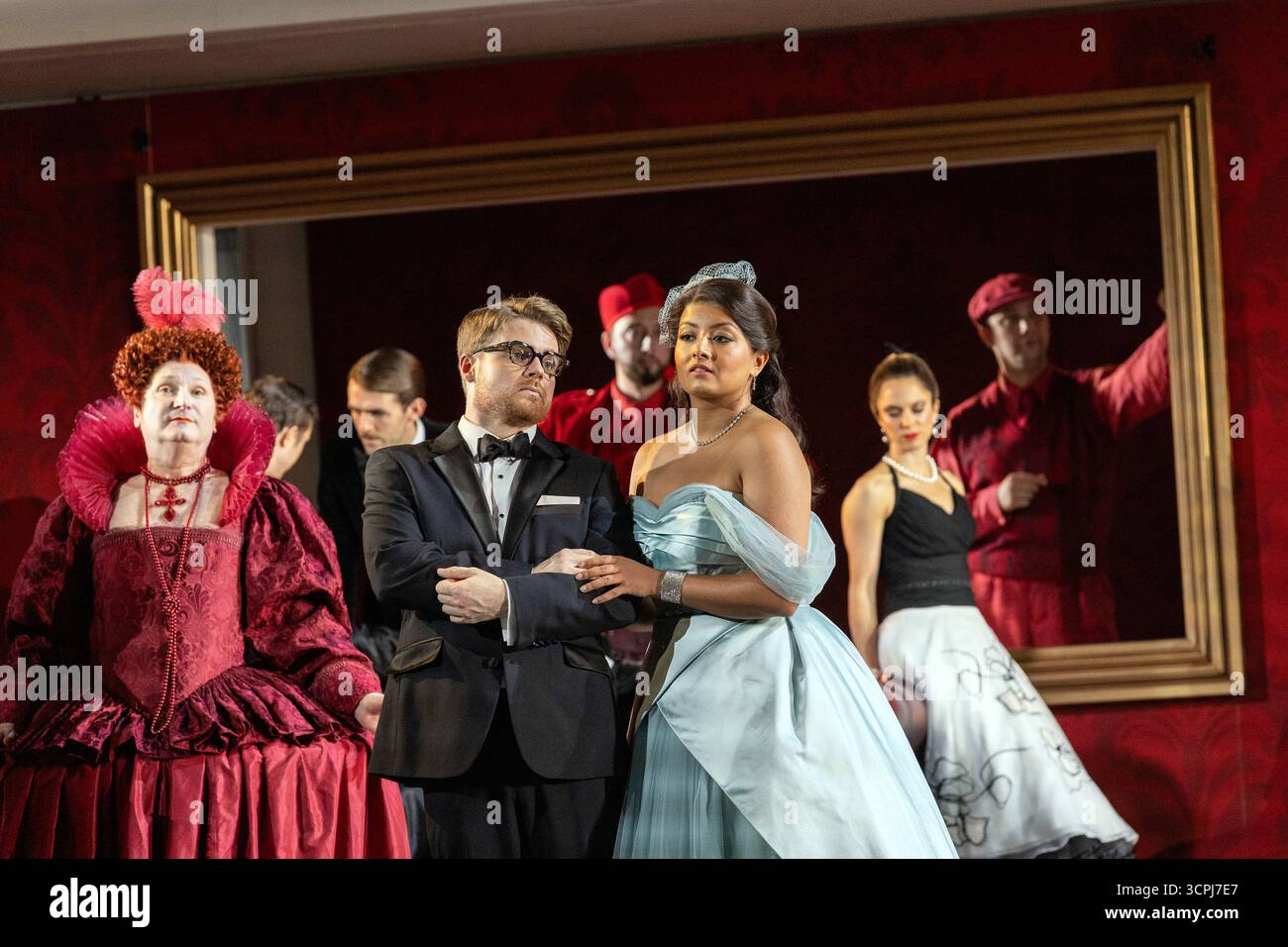 A scene from the new English National Opera production of CINDERELLA ...
