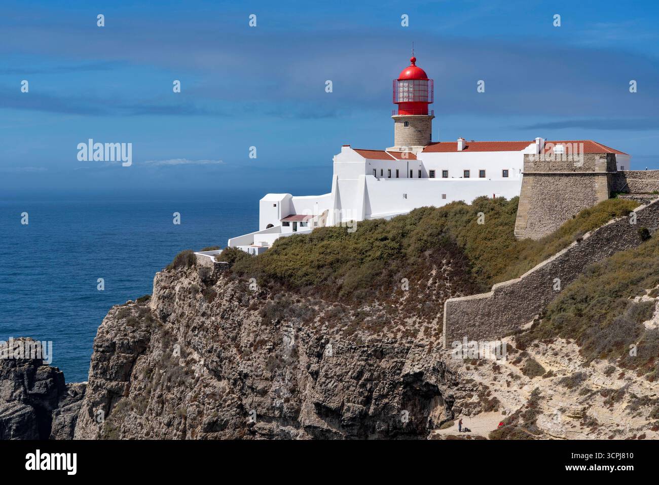 Leuchtturm Cabo de Sao Vicente, am Kap Cabo de Sao Vicente ...