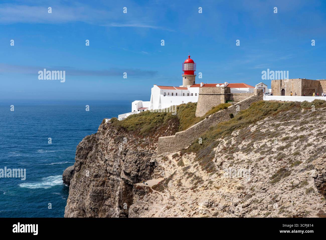 Leuchtturm Cabo de Sao Vicente, am Kap Cabo de Sao Vicente ...
