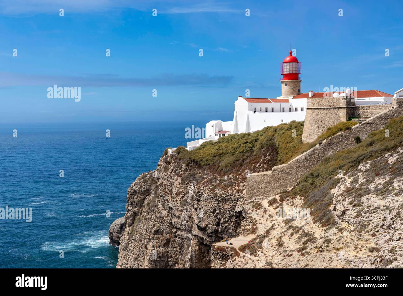 Leuchtturm Cabo de Sao Vicente, am Kap Cabo de Sao Vicente ...