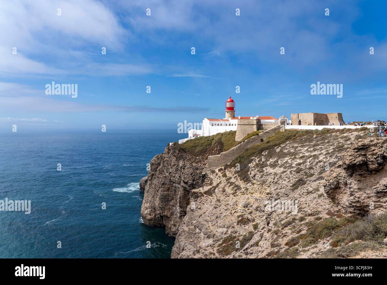 Leuchtturm Cabo de Sao Vicente, am Kap Cabo de Sao Vicente ...