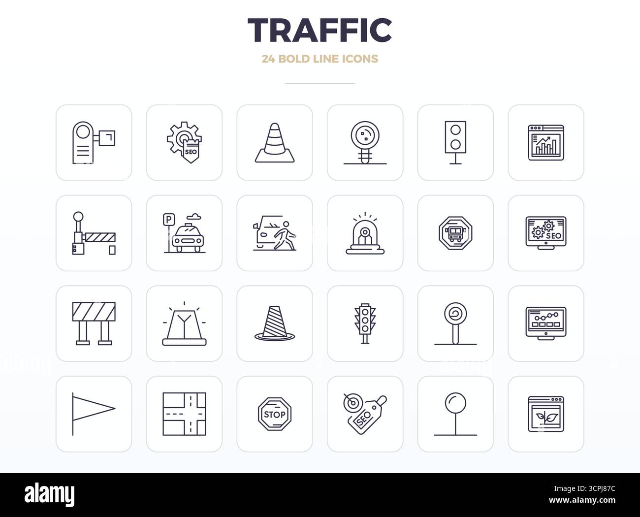 Driving in road construction zone Stock Vector Images - Alamy