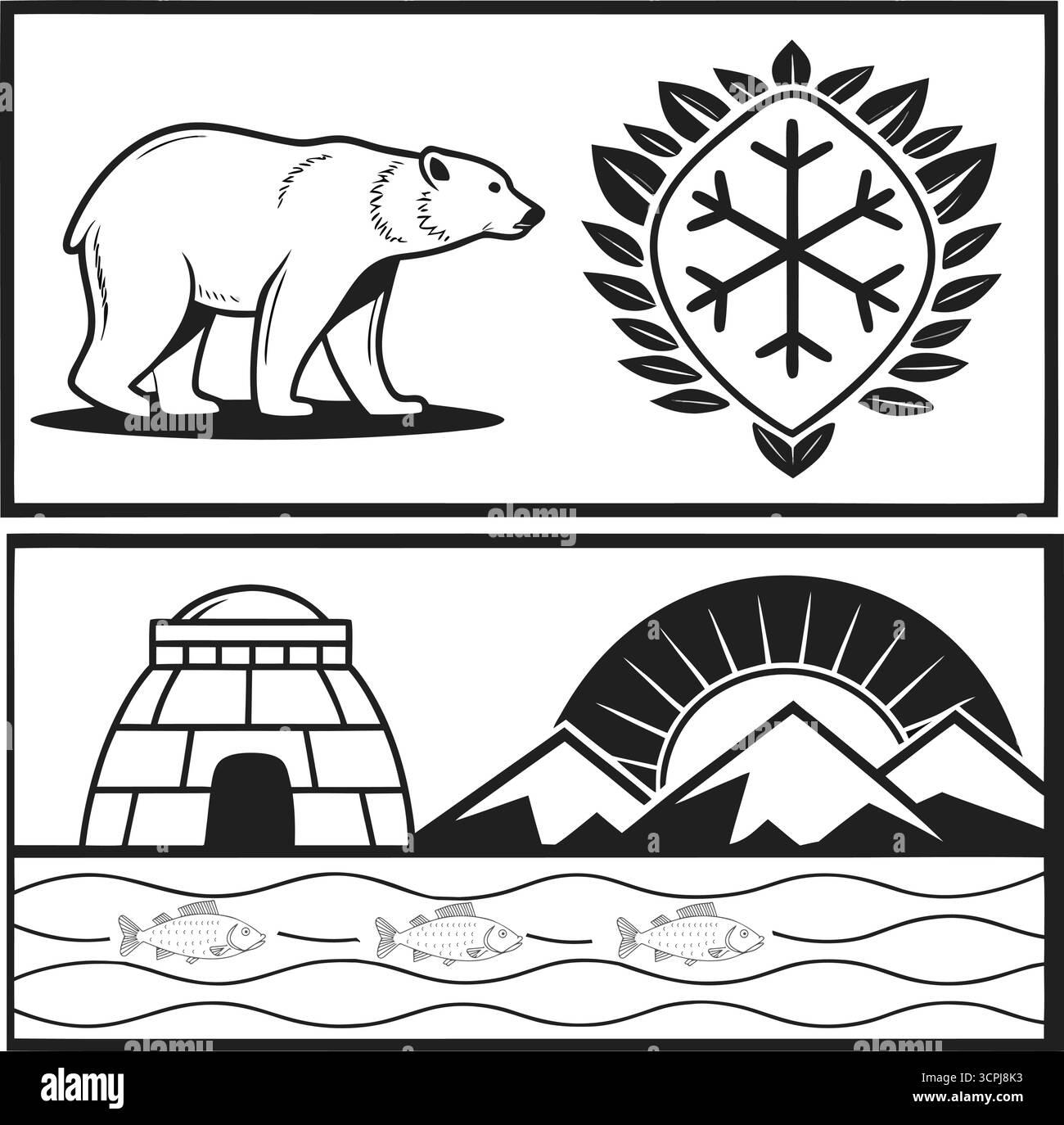 Arctic igloo inuit Cut Out Stock Images & Pictures - Alamy