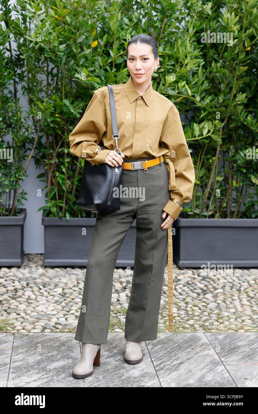Molly Chiang arrives at the Tod's fashion show during Milan's Fashion ...