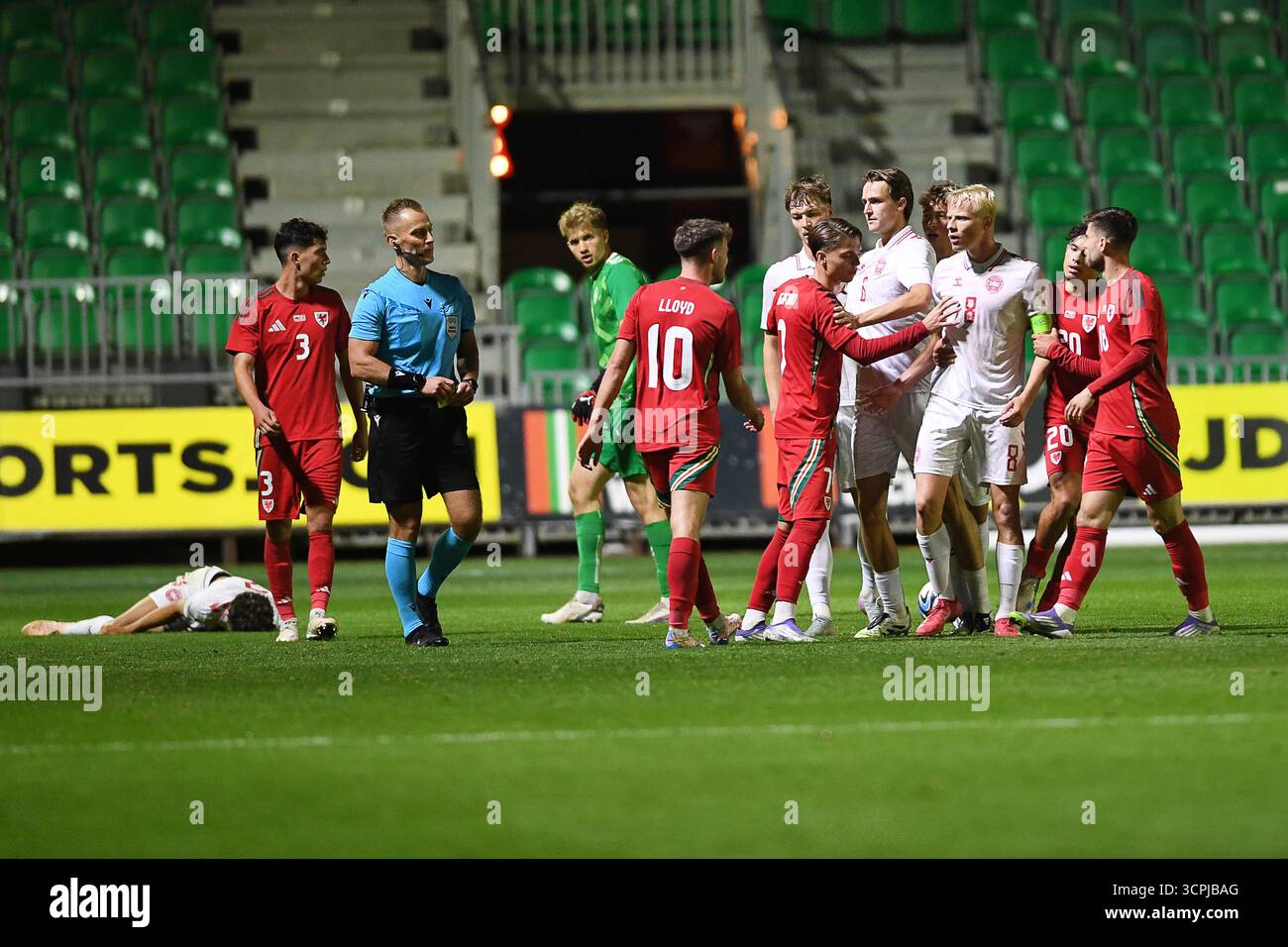 Rodney Parade Things heat up between the two sides during U21 Euro ...