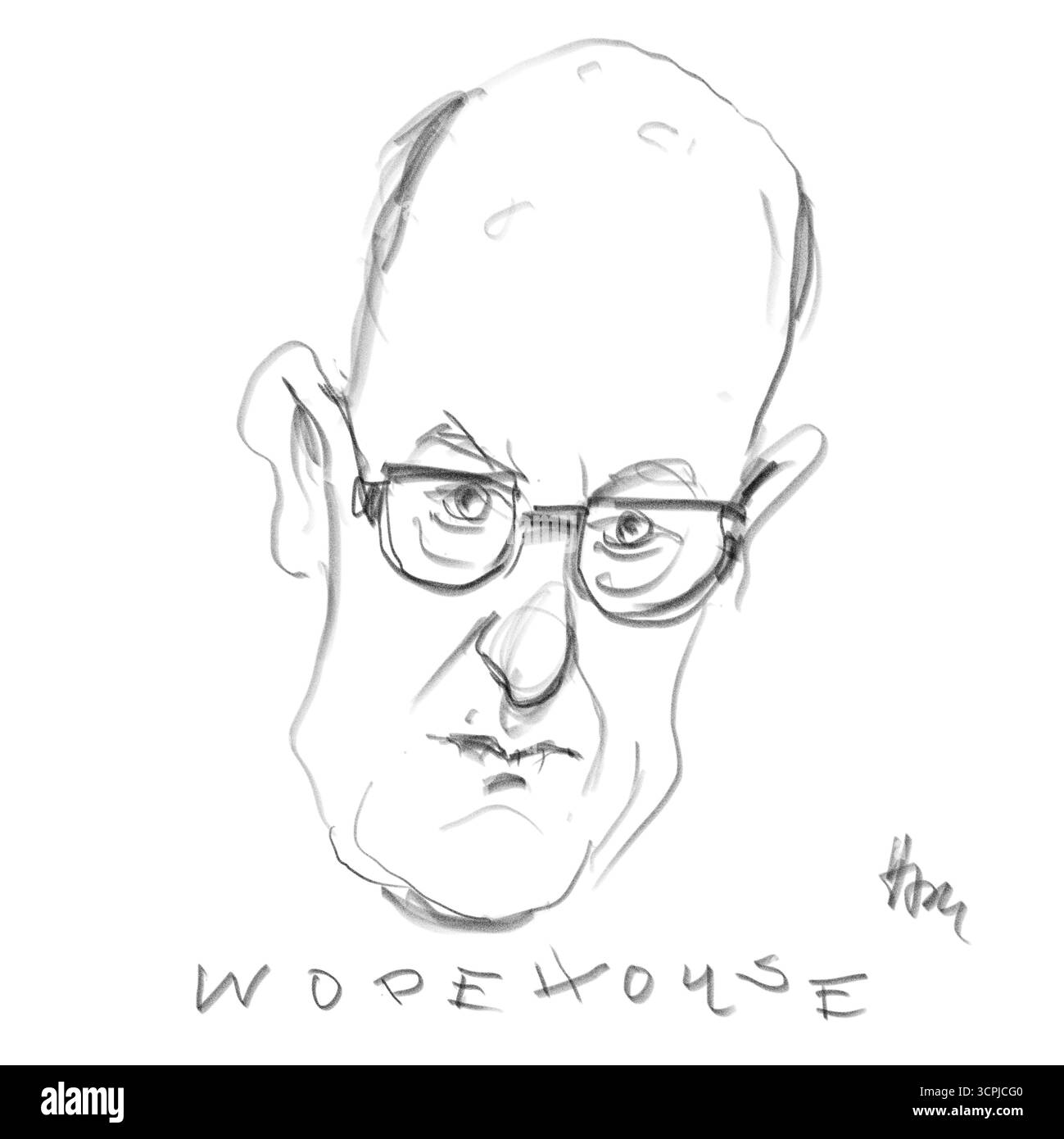 P g wodehouse character sketch hi-res stock photography and images - Alamy