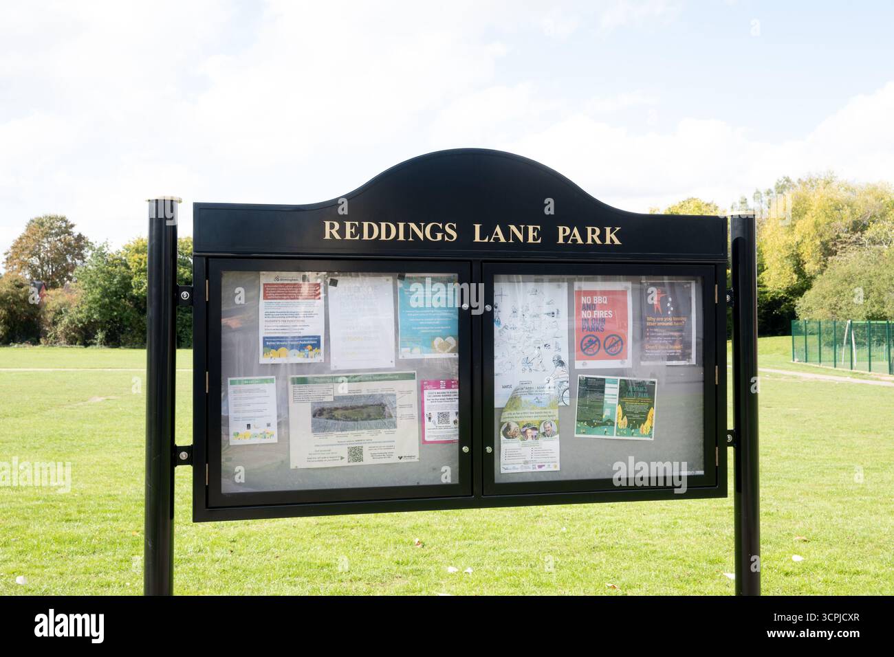 Reddings Lane Park notice board, Tyseley, West Midlands, England, UK ...