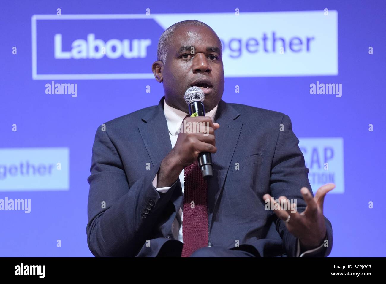 Deputy Prime Minister and Justice Secretary David Lammy speaks during ...