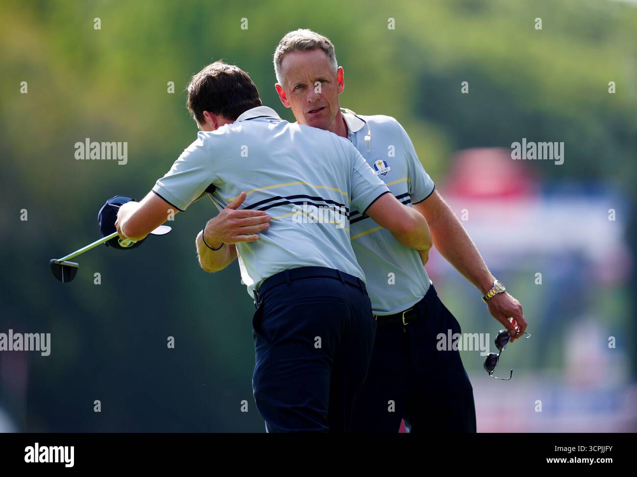 Team Europe Captain Luke Donald with Matt Fitzpatrick during the ...