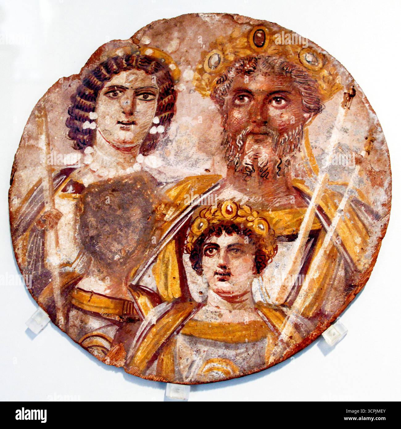 The Severan Tondo shows Septimius Severus, his wife Julia Domna, their ...