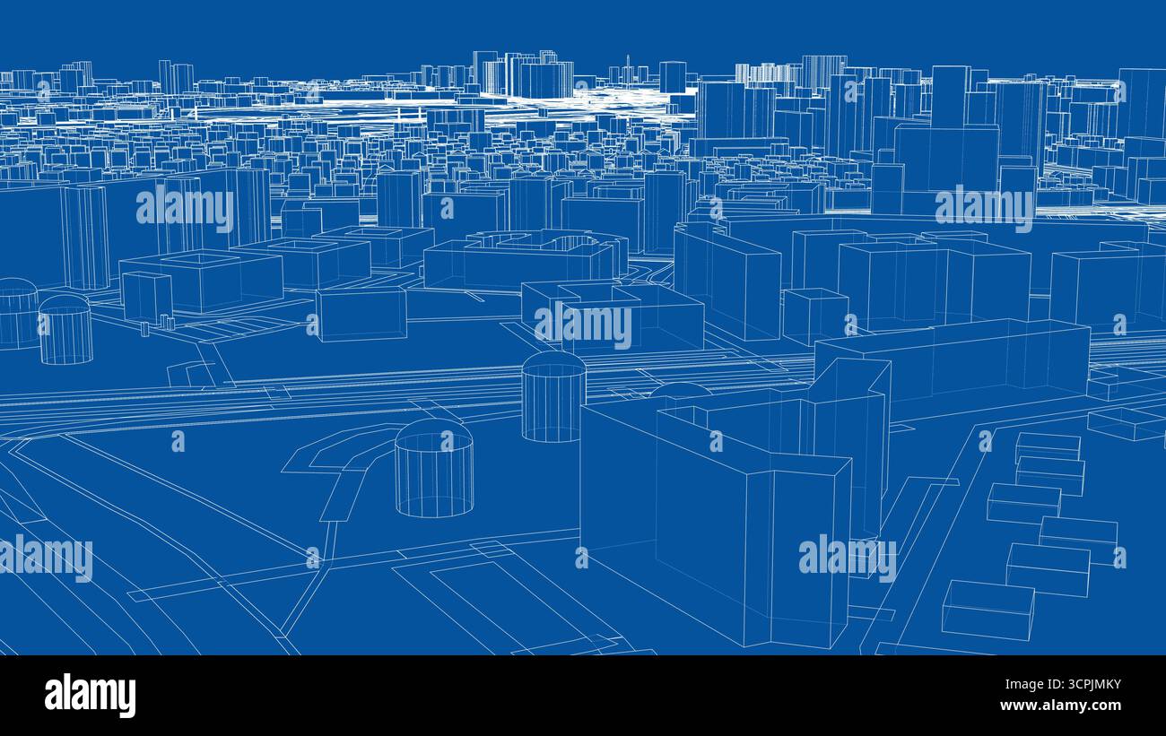 Aerial view urban cityscape in Stock Vector Images - Alamy