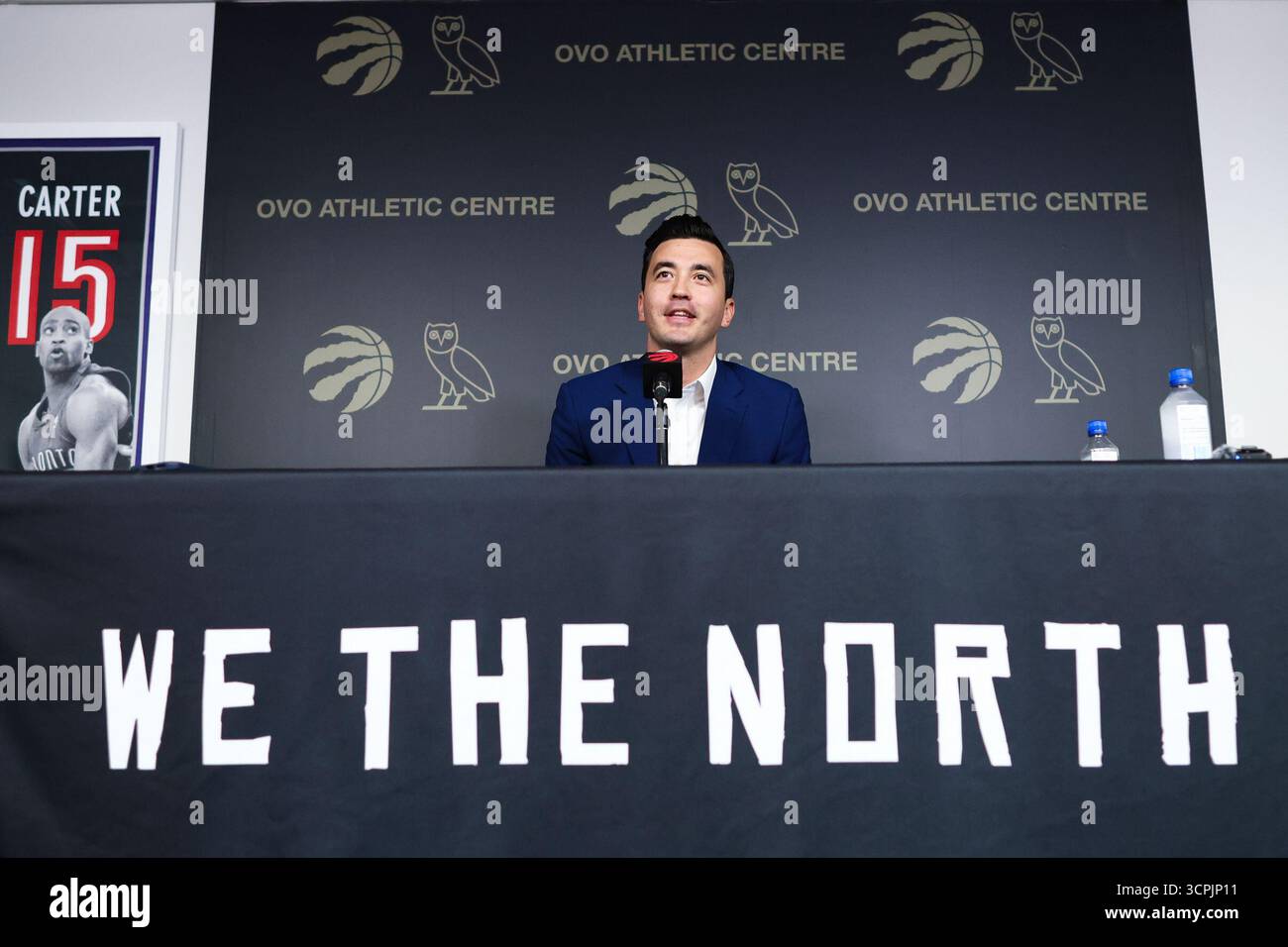 Toronto Raptors general manager Bobby Webster speaks during an NBA ...