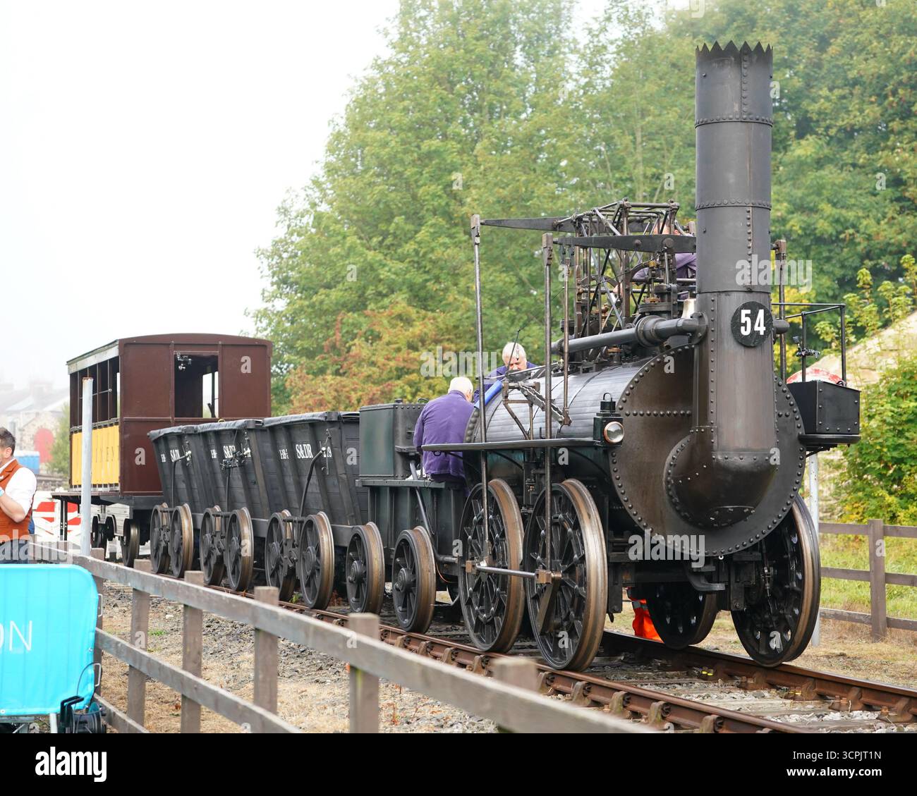 Shildon, England, 26th. Sept, 2025. The replica of Locomotion No 1 ...