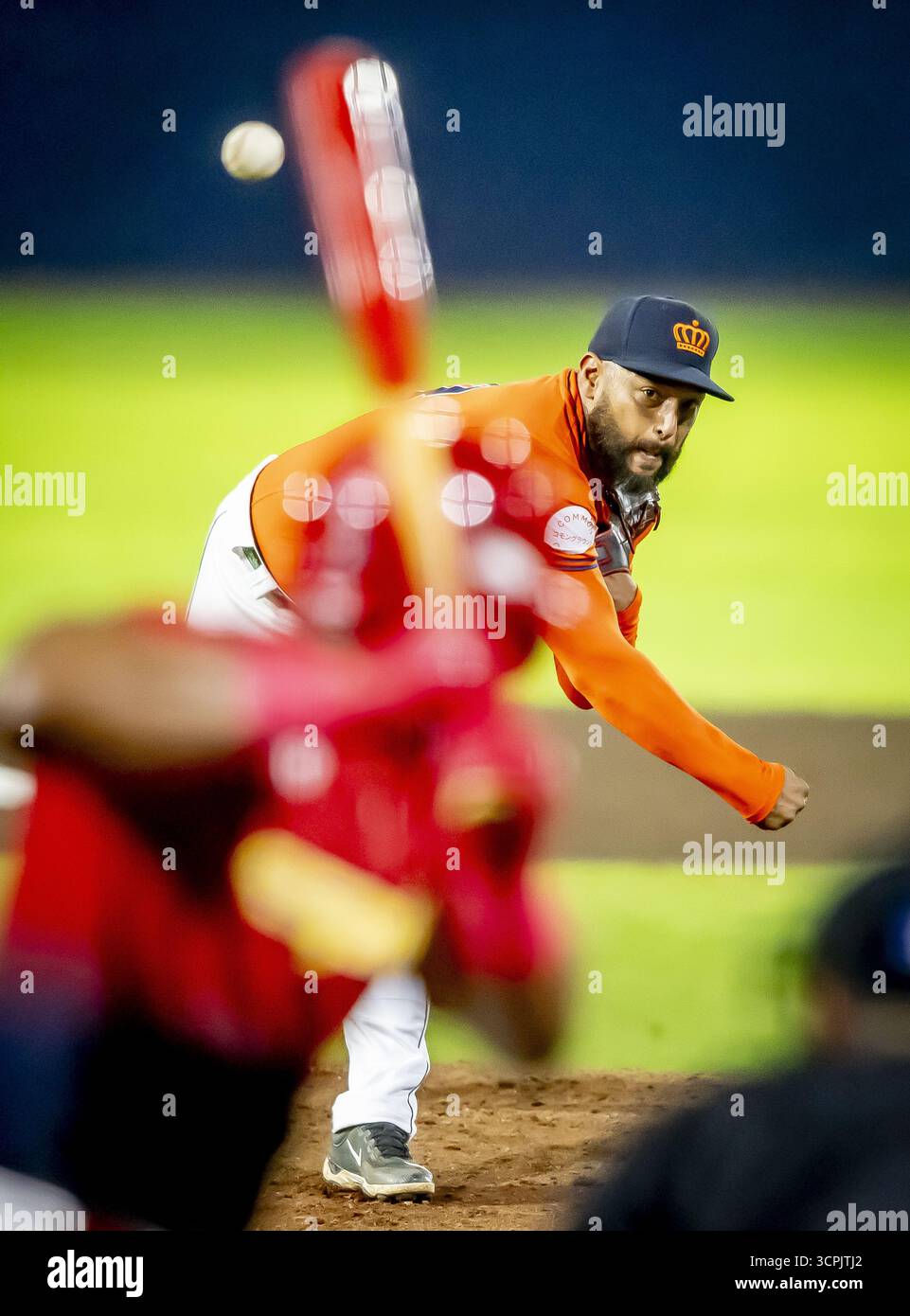 ROTTERDAM - Baseball player KELLY Kevin van Nederland in action against ...