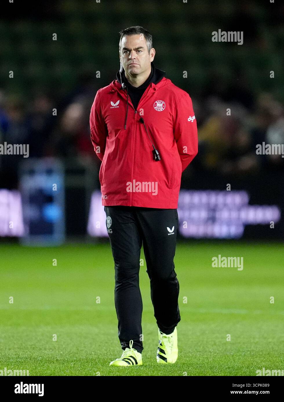 Bath director of rugby Johann van Graan during the warm up before the ...