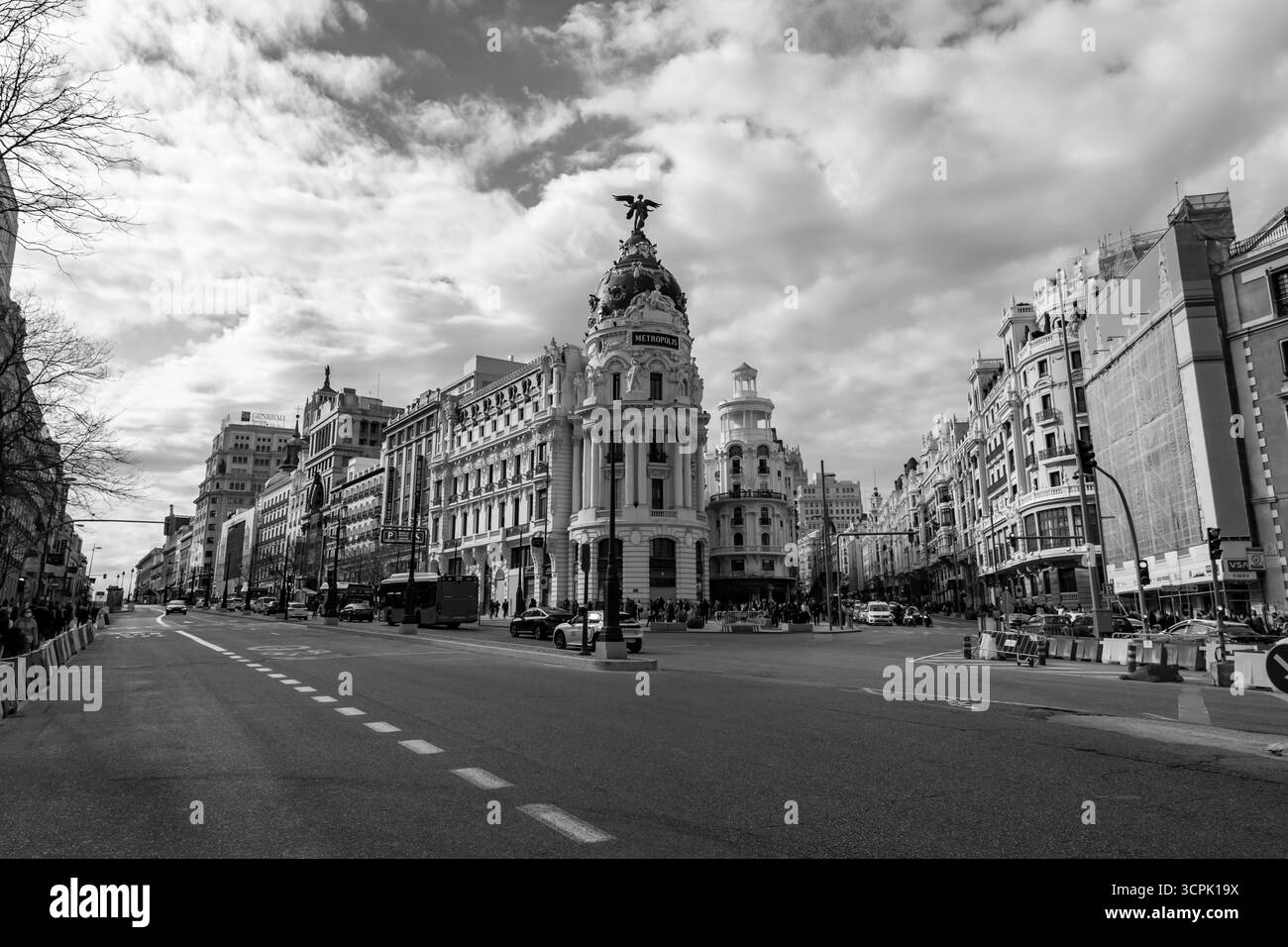 Madrid, Spain - FEB 19, 2022: The Metropolis Building is an office ...