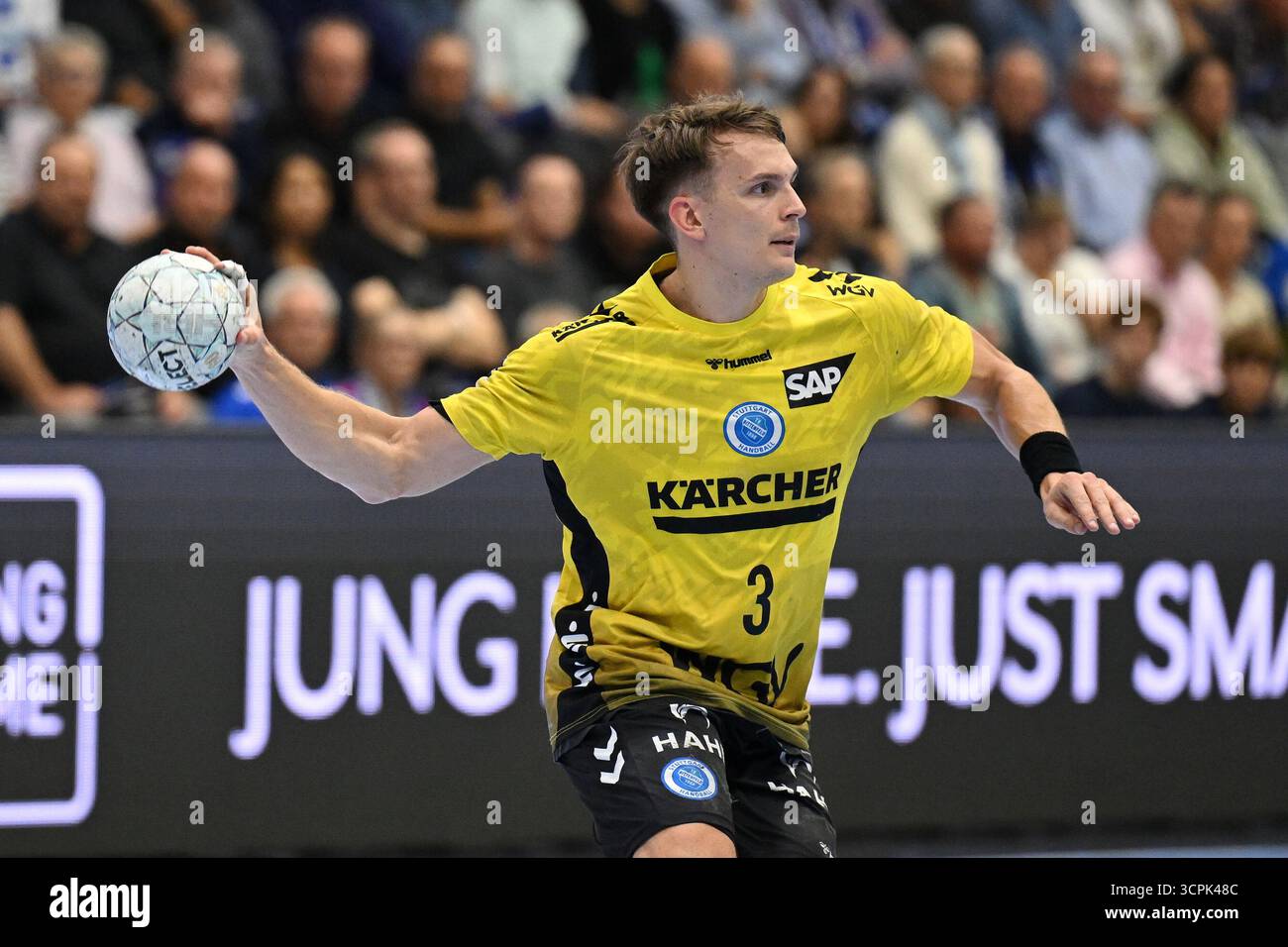 Solobild Max Haefner (TVB Stuttgart 3) GER, VfL Gummersbach vs. TVB ...