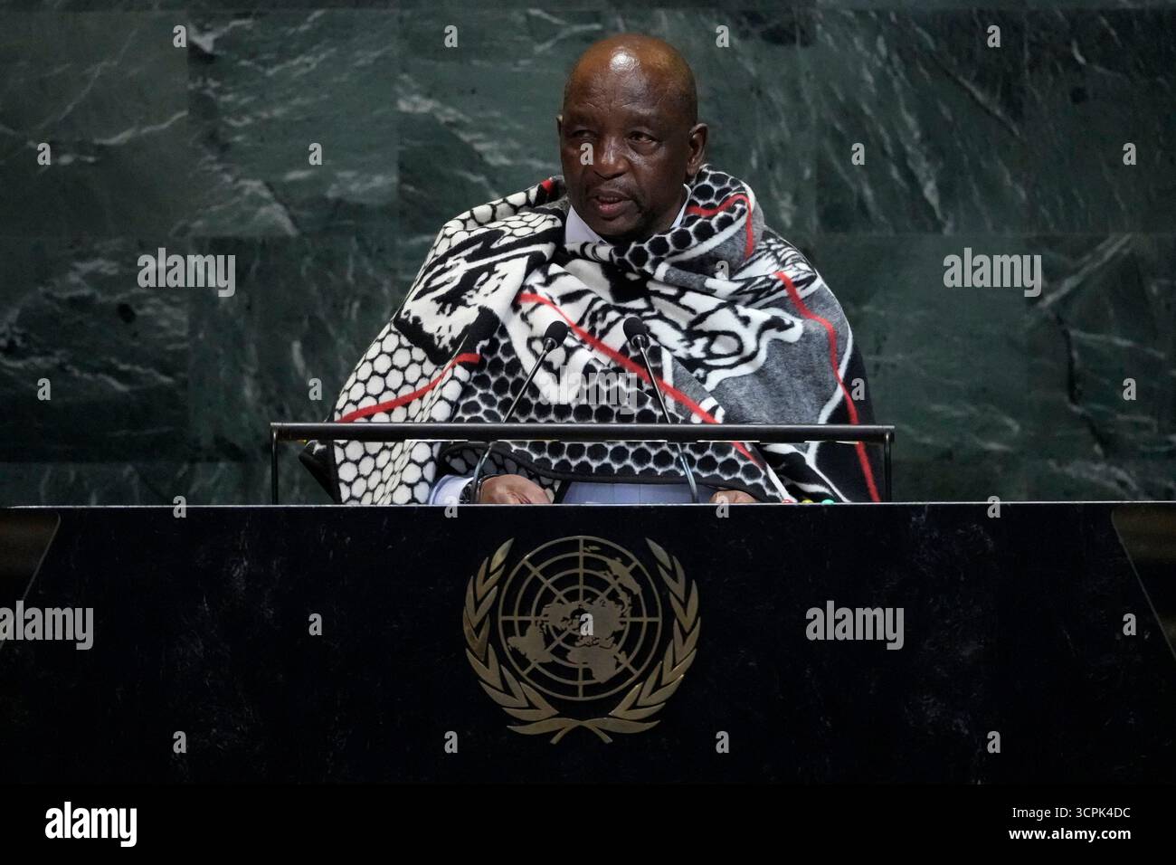 Prime Minister of Lesotho Ntsokoane Samuel Matekane addresses the 80th ...