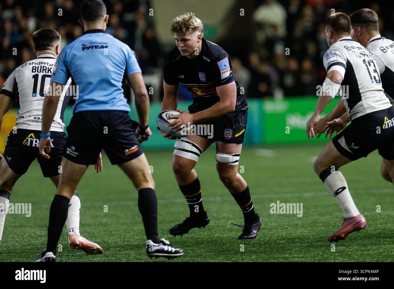 Oscar Usher of Newcastle Red Bulls in action during the Gallagher Prem ...