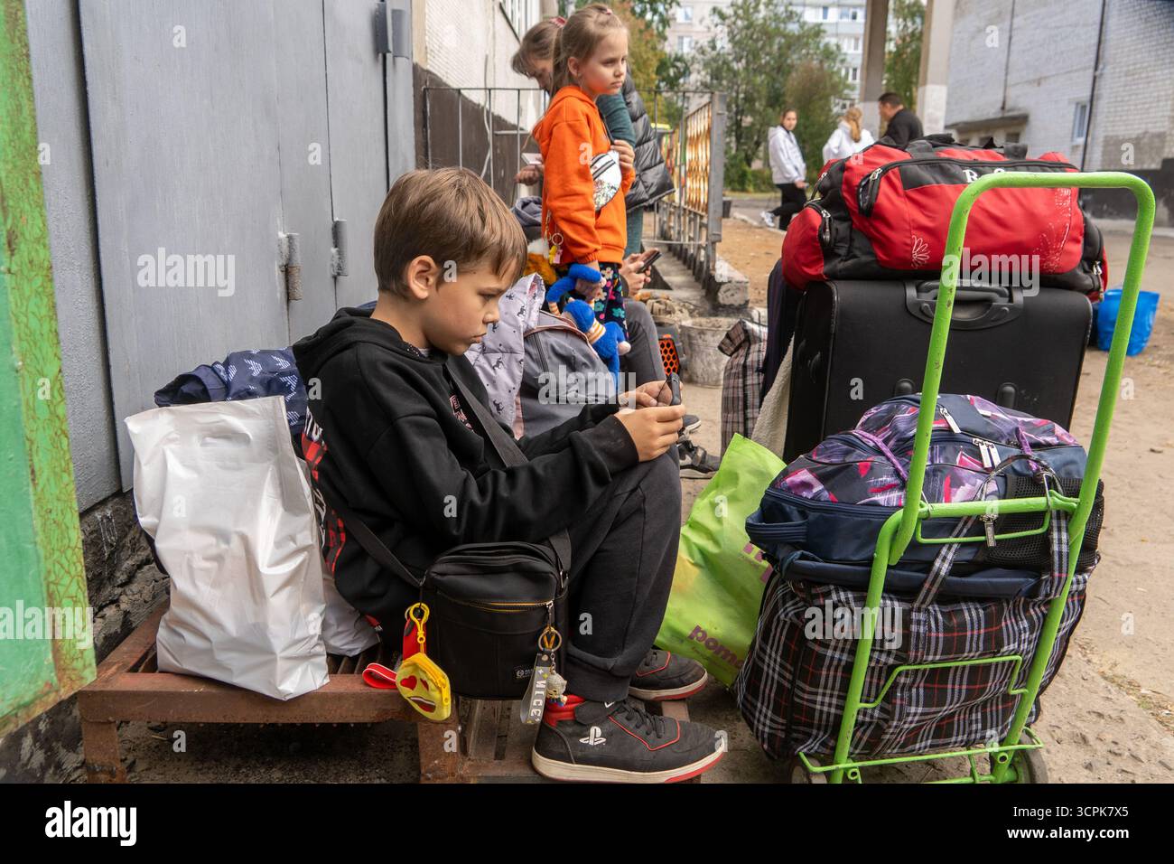 Children from Donetsk region, the site of heavy battles with the ...