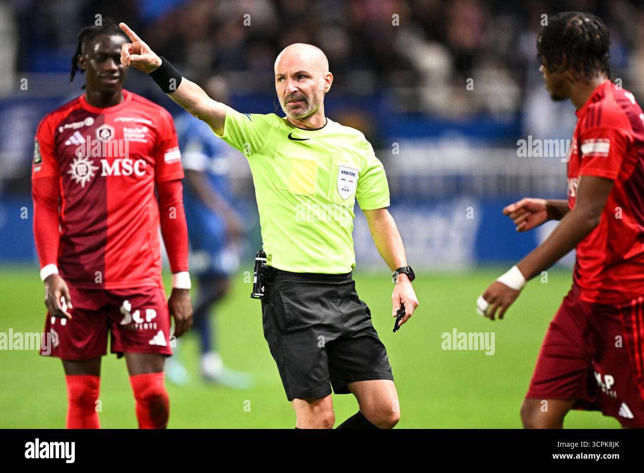 Florent BATTA (ARBITRE) during the Ligue 2 BKT match between Troyes and ...