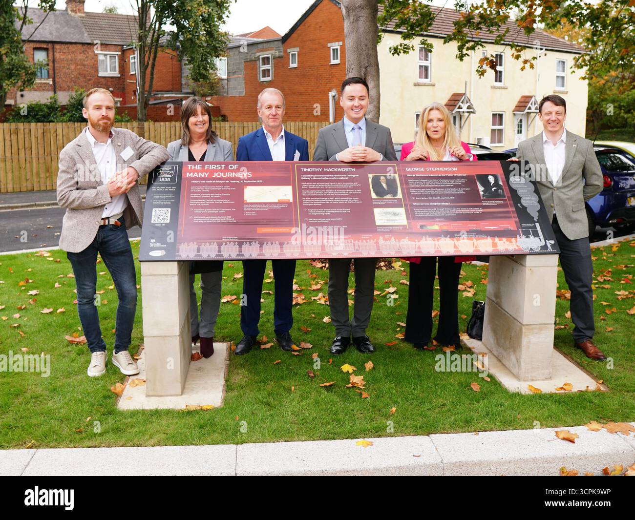 Shildon, England, 26th. Sept, 2025. The World Origin Site plaque and ...