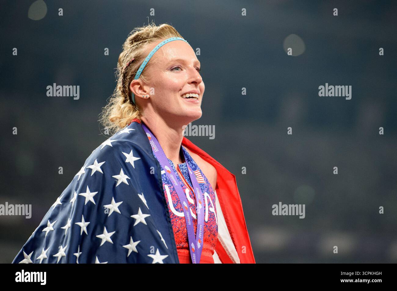 Sandi Morris (United States) finishing second after the pole vault ...