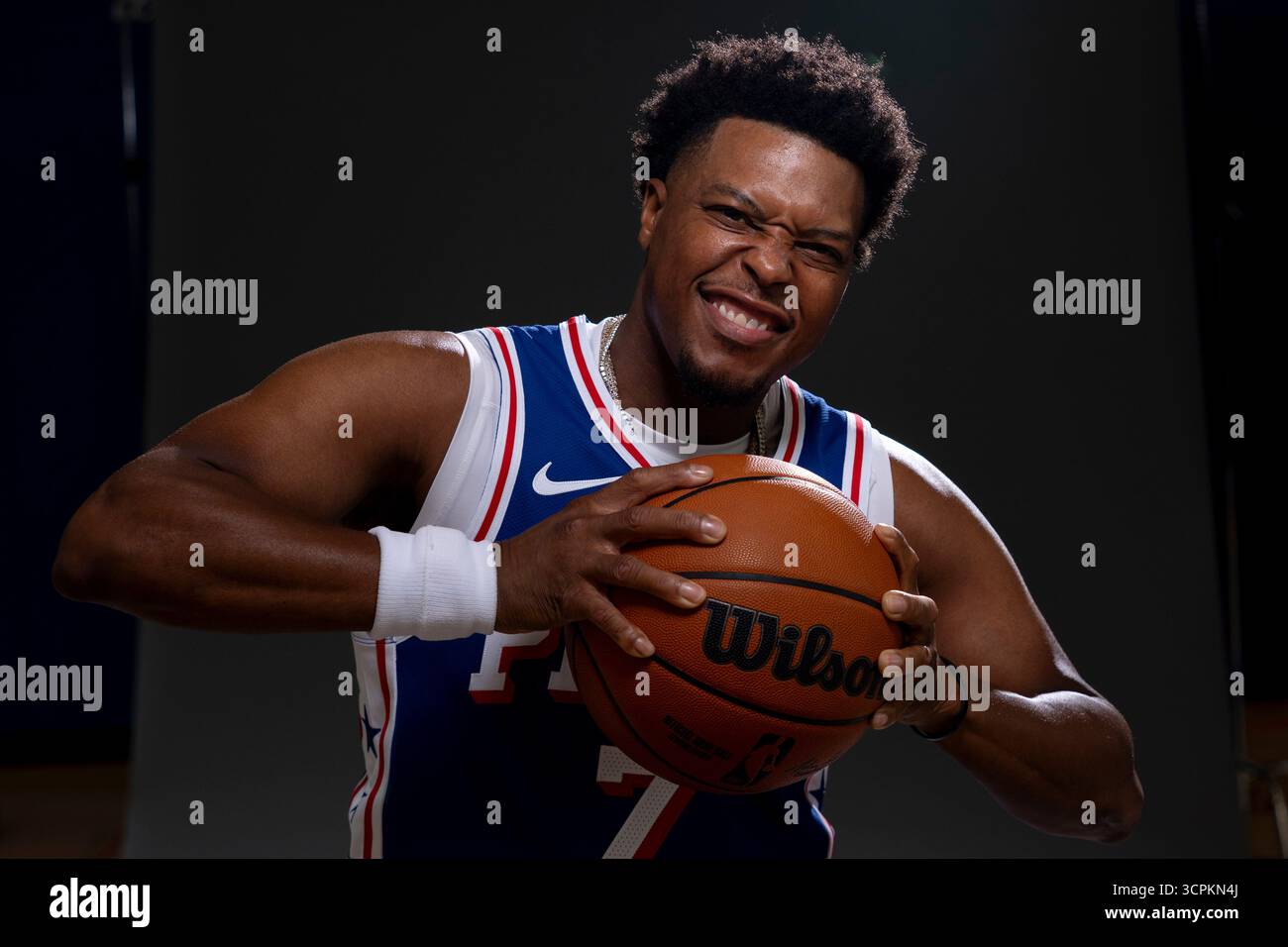 Philadelphia 76ers' Kyle Lowry pose for photos during the NBA ...