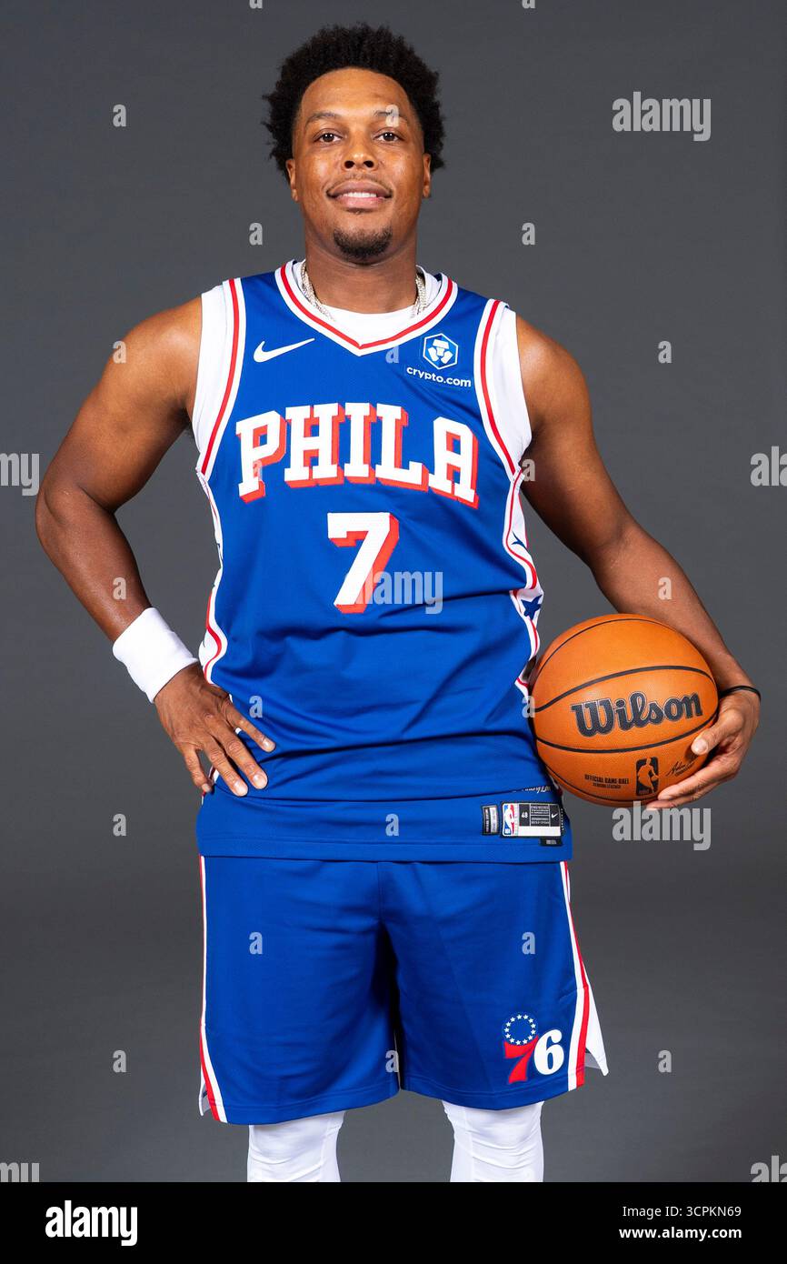 Philadelphia 76ers' Kyle Lowry pose for photos during the NBA ...