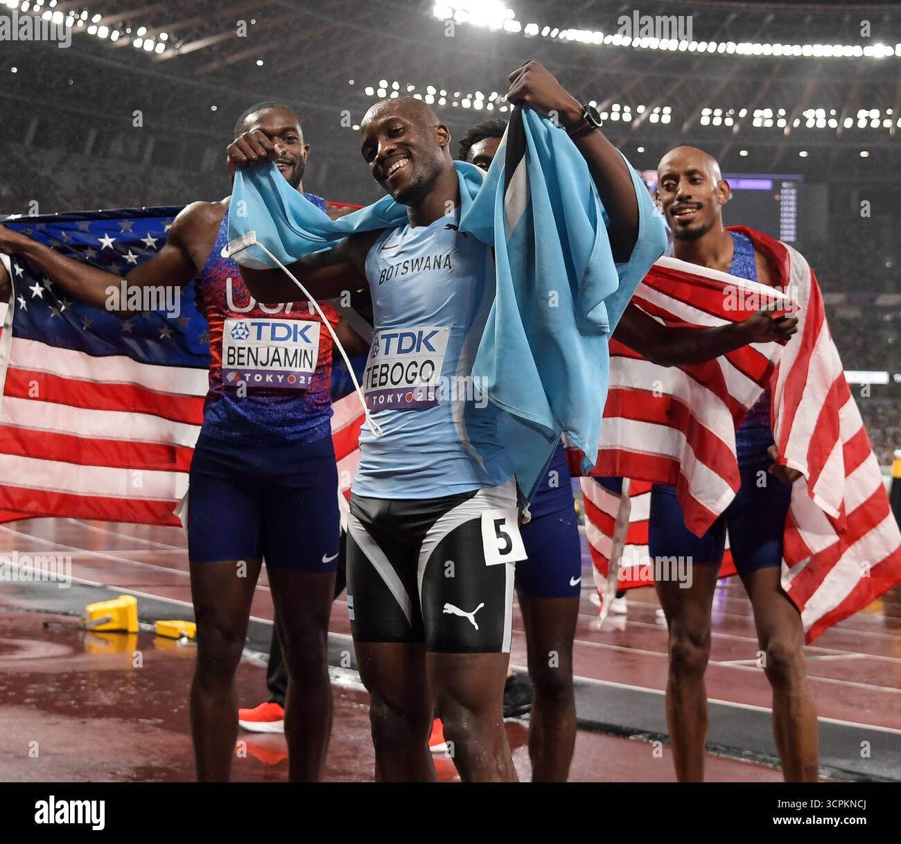 Letsile Tebogo of Botswana, Men 4x400m Relay Team at the World ...