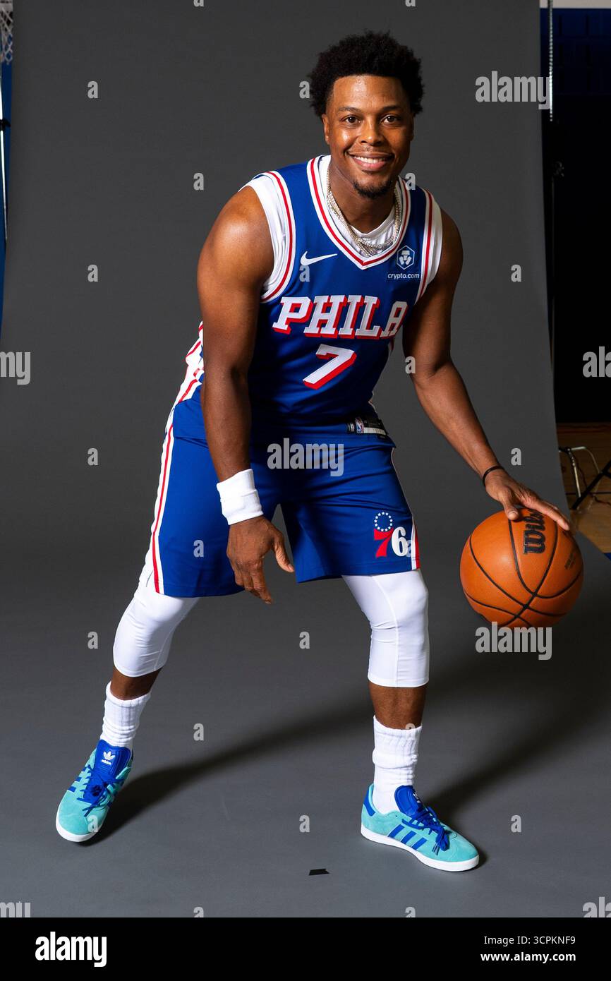 Philadelphia 76ers' Kyle Lowry pose for photos during the NBA ...