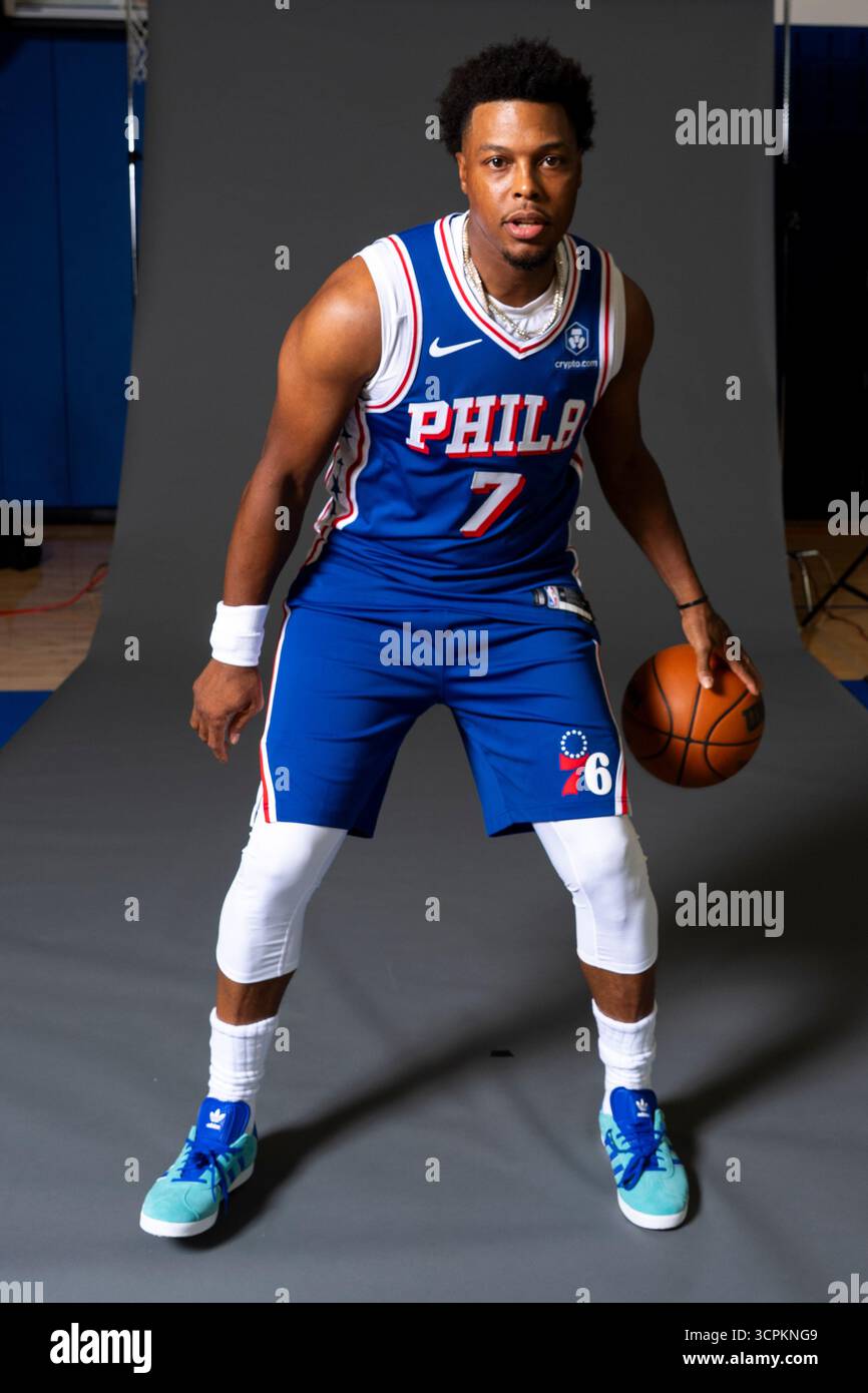 Philadelphia 76ers' Kyle Lowry pose for photos during the NBA ...