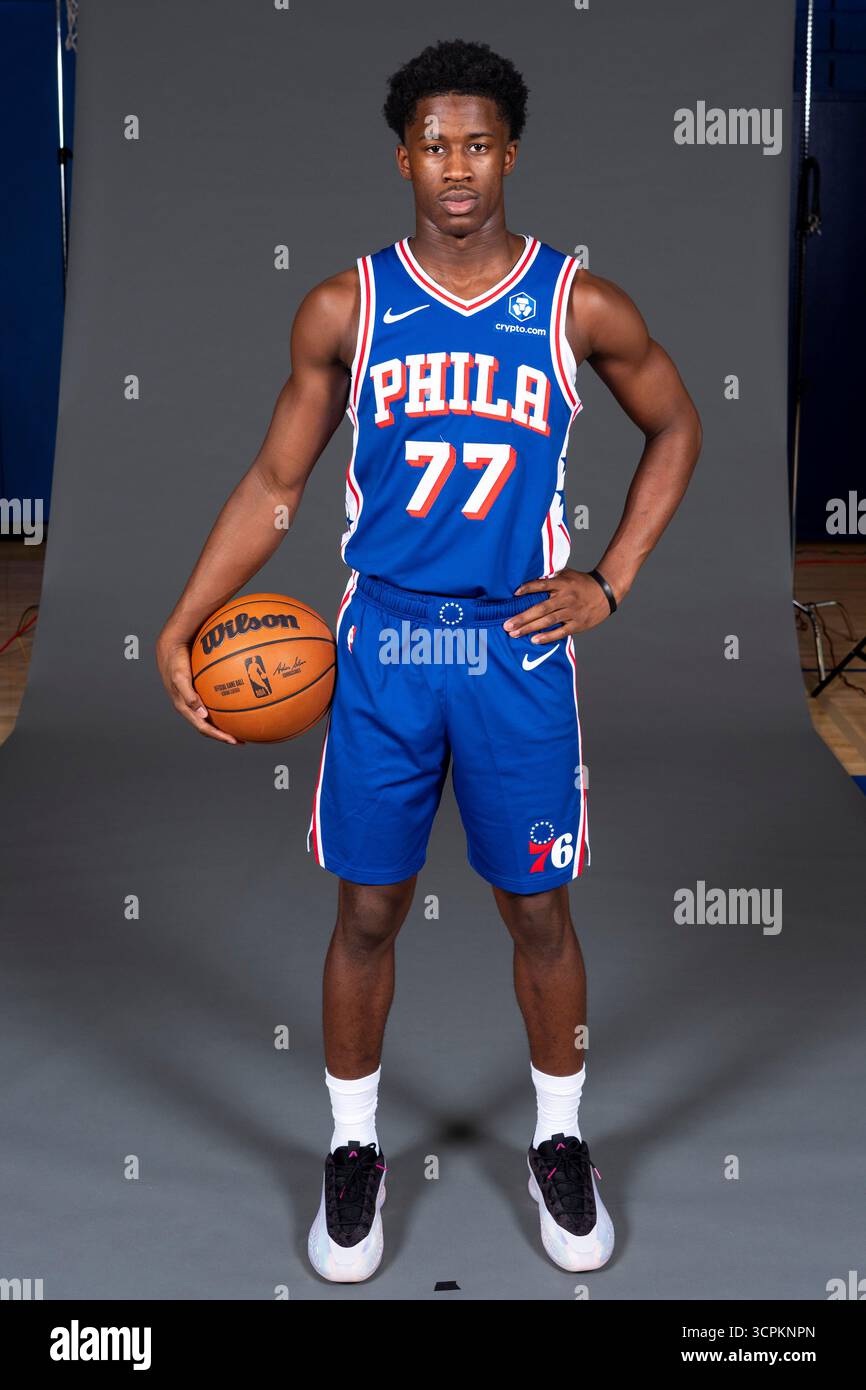 Philadelphia 76ers' VJ Edgecombe pose for photos during the NBA ...