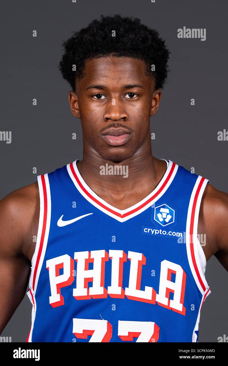 Philadelphia 76ers' VJ Edgecombe pose for photos during the NBA ...