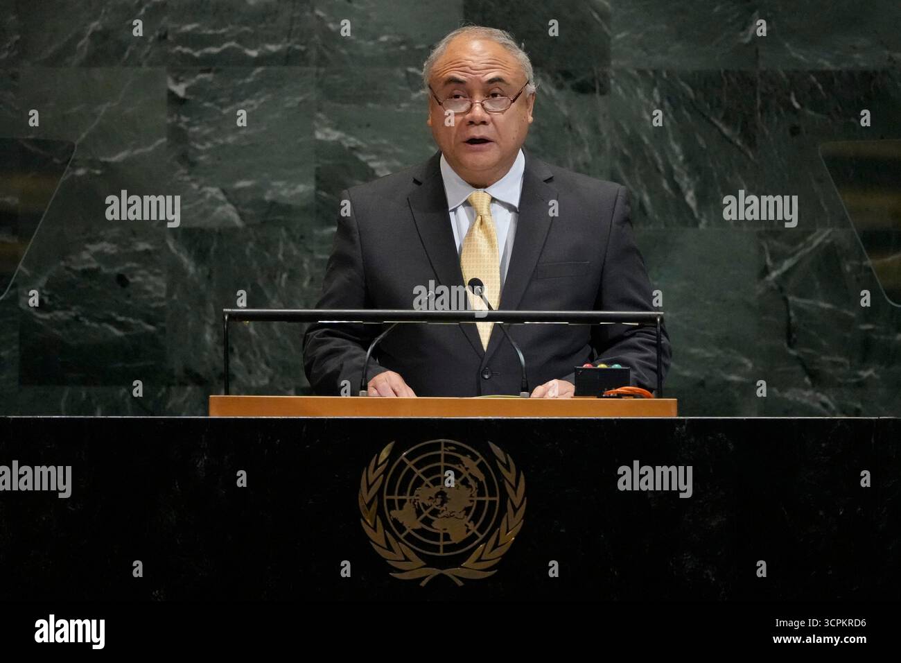 Prime Minister of Tonga ʻAisake Valu Eke addresses the 80th session of ...