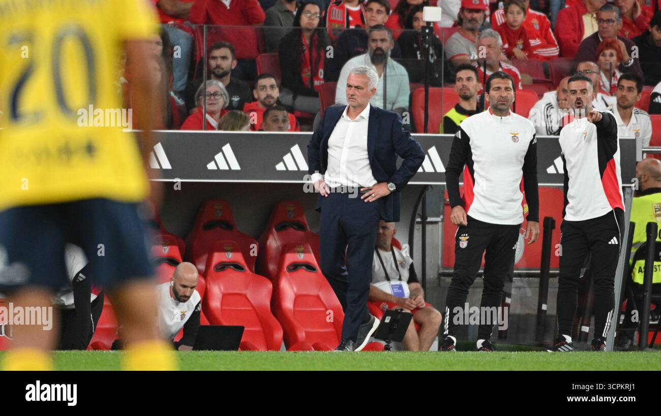 Lisbon, Portugal. 26 September 2025. José Mourinho coach of SL Benfica ...