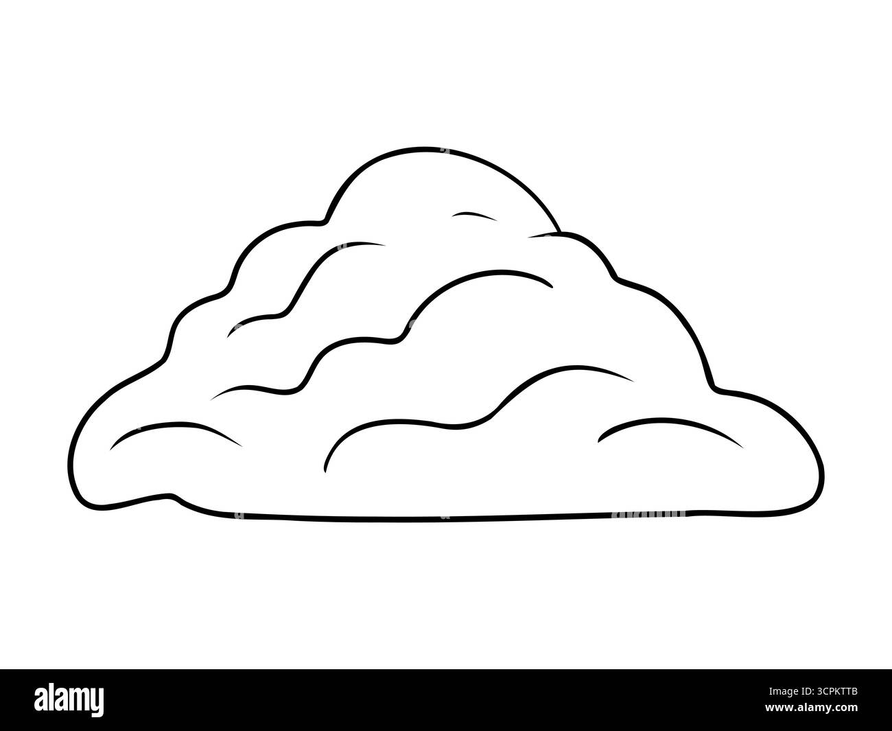 Snowdrift winter doodle lineart. Hand drawn Vector isolated ...