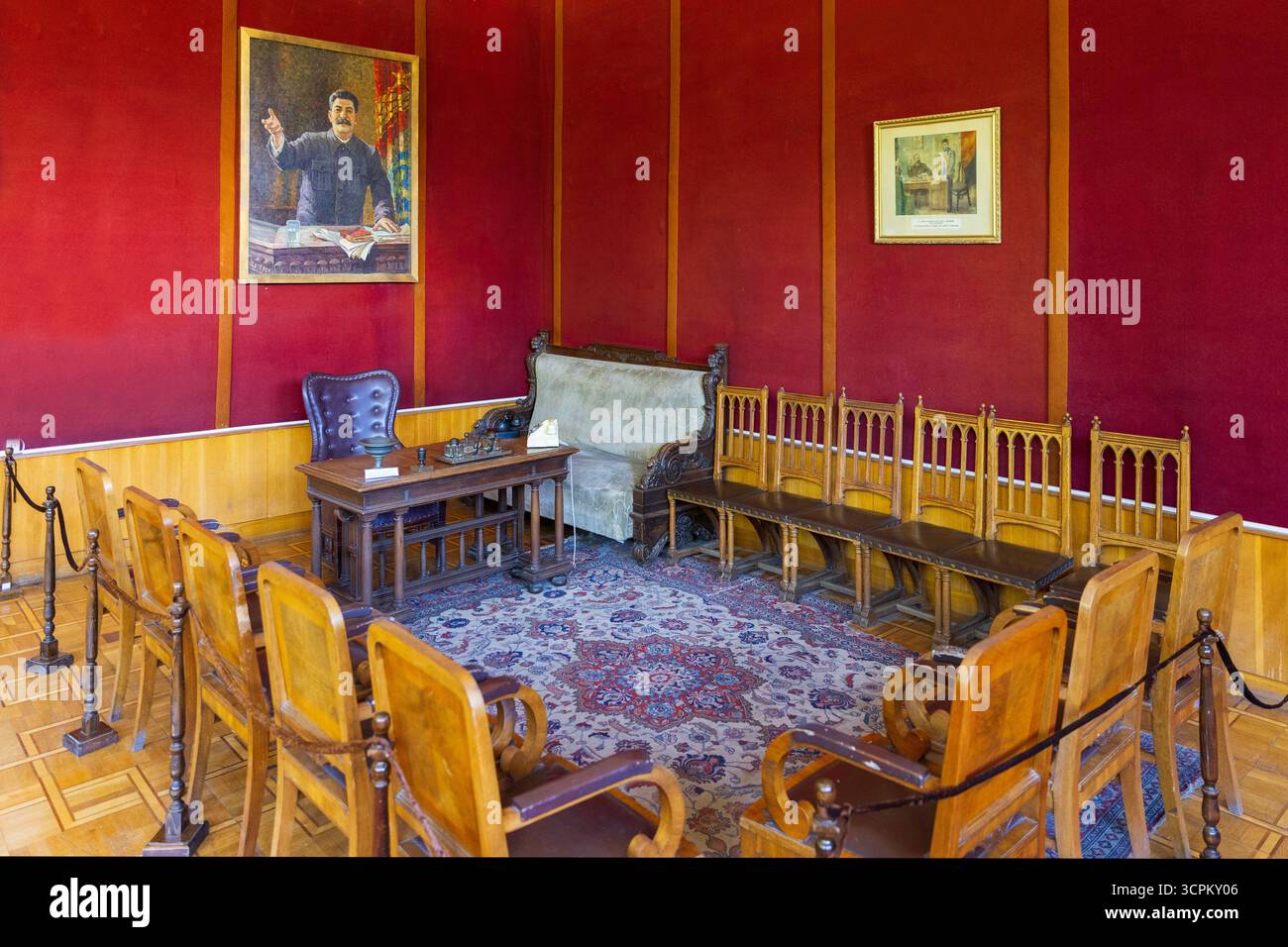 The office of Soviet leader Joseph Stalin (1878-1953) at the Stalin ...