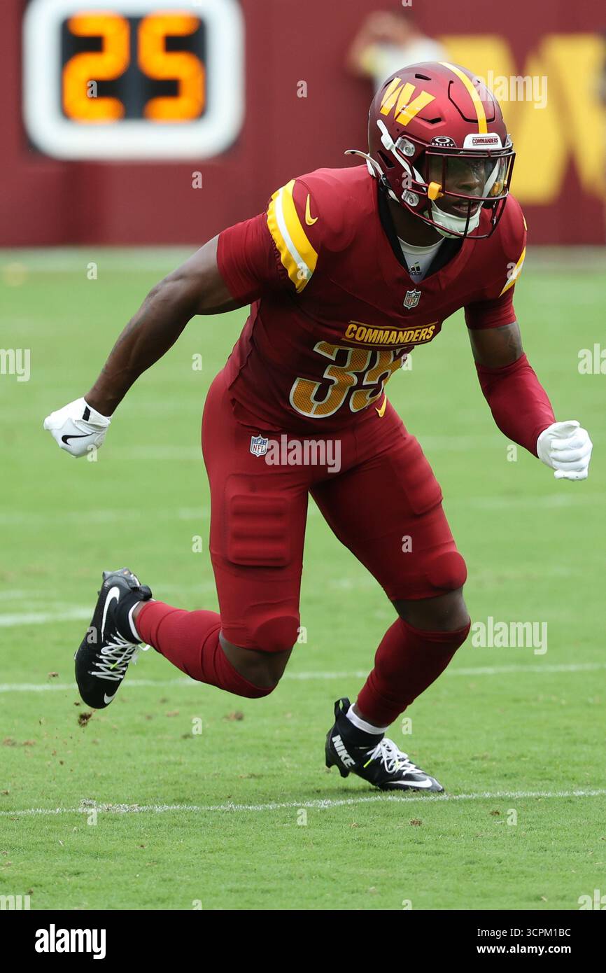Washington Commanders safety Percy Butler (35) rushes during an NFL ...