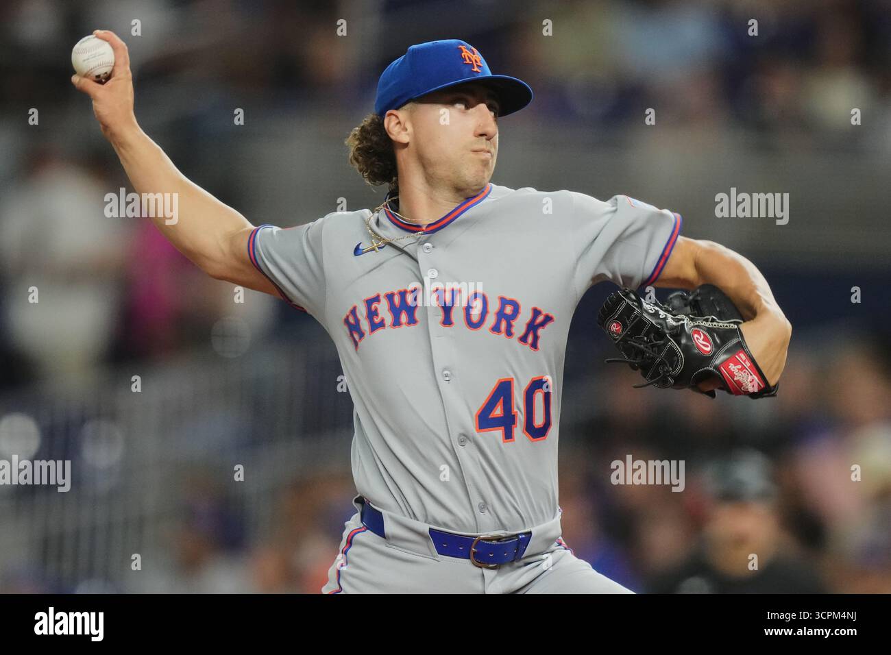 New York Mets starting pitcher Brandon Sproat throws during the first inning of a baseball game ...