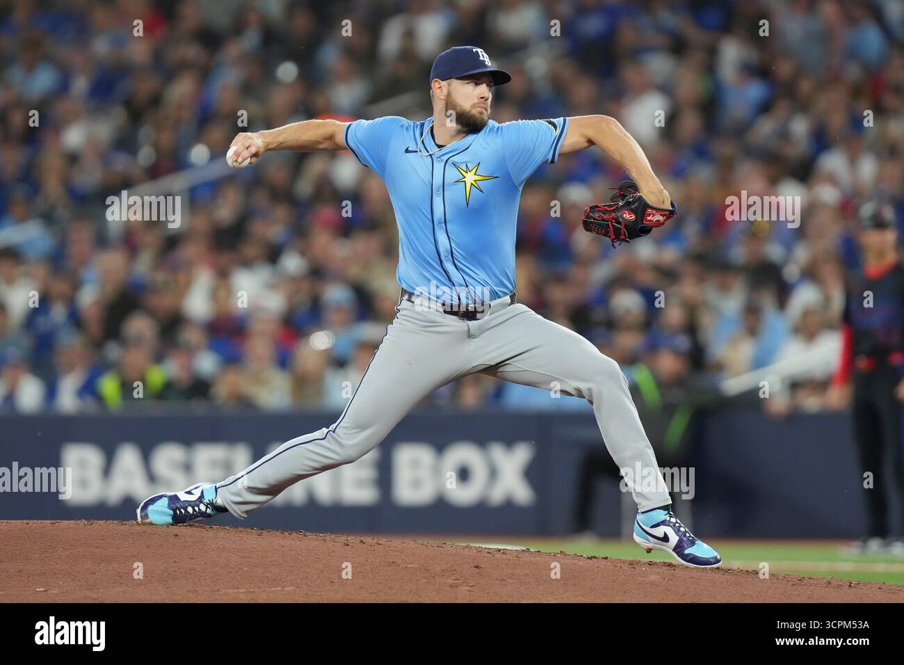 Tampa Bay Rays pitcher Adrian Houser (37) works against the Toronto ...